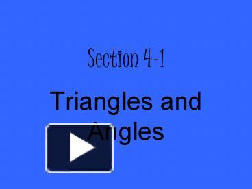 PPT – Triangles and Angles PowerPoint presentation | free to view - id ...