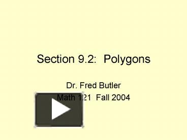 PPT – Section 9'2: Polygons PowerPoint presentation | free to view - id ...