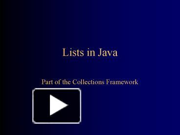Lists in Java presentation | free to download