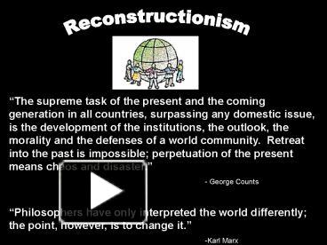 Reconstructionism presentation | free to view