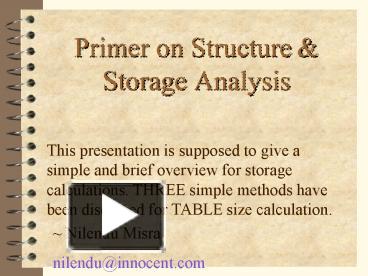 PPT – Primer on Structure PowerPoint presentation | free to view - id ...