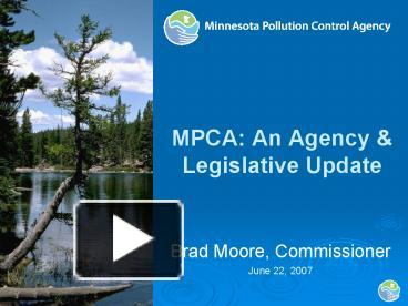 MPCA: An Agency presentation | free to view