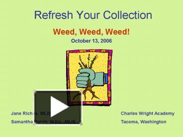 PPT – Weed, Weed, Weed PowerPoint presentation | free to view - id ...