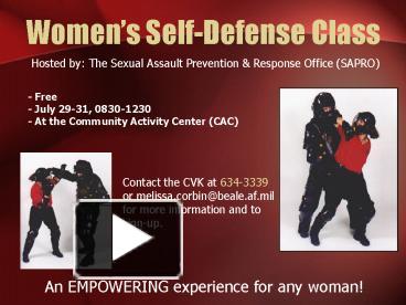 Womens SelfDefense Class presentation | free to view