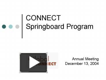 PPT – CONNECT Springboard Program PowerPoint presentation | free to ...