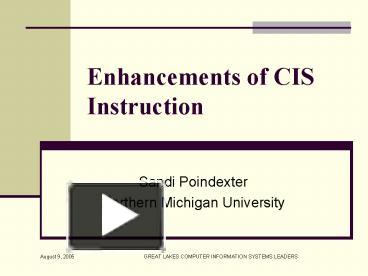 PPT – Enhancements of CIS Instruction PowerPoint presentation | free to ...