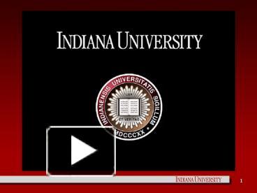 PPT – Indiana University and Economic Development PowerPoint ...