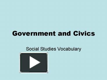 PPT – Government and Civics PowerPoint presentation | free to view - id ...
