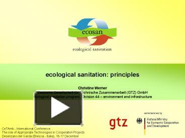 PPT – ecological sanitation: principles PowerPoint presentation | free ...