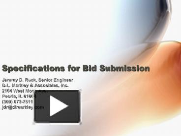 PPT – Specifications for Bid Submission PowerPoint presentation | free ...