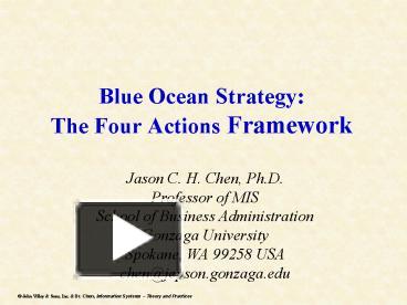 Blue Ocean Strategy: The Four Actions Framework presentation | free to view