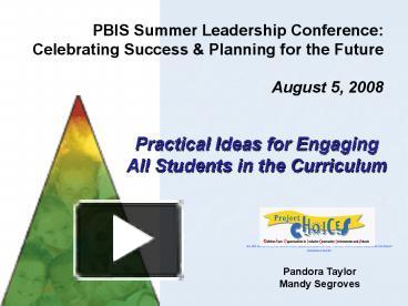 Practical Ideas for Engaging All Students in the Curriculum ...