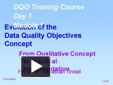 DQO Process History presentation | free to view