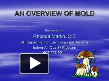 AN OVERVIEW OF MOLD presentation | free to view