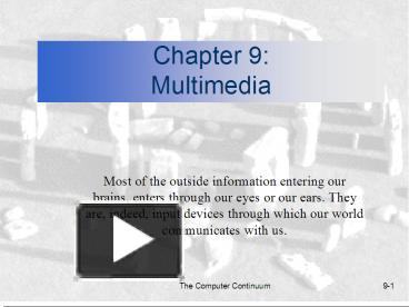 Chapter 9: Multimedia presentation | free to view