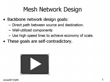 PPT – Mesh Network Design PowerPoint presentation | free to view - id ...