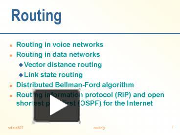 Routing presentation | free to view