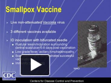 Smallpox Vaccine presentation | free to view