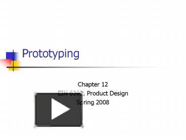 Prototyping presentation | free to view