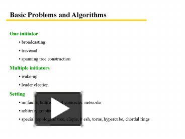 PPT – Basic Problems and Algorithms PowerPoint presentation | free to ...