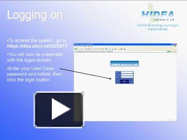 PPT – Logging on PowerPoint presentation | free to view - id: 12f117-OGNlN