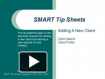 PPT – SMART Tip Sheets PowerPoint presentation | free to view - id ...