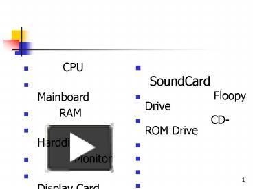 PPT – CPU PowerPoint presentation | free to view - id: 12f26f-OGQxZ