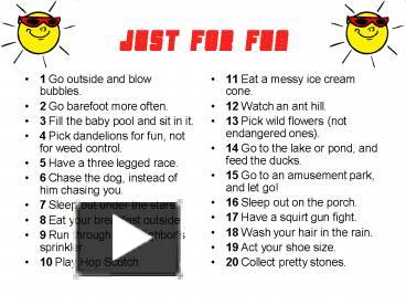 PPT – JUST FOR FUN PowerPoint presentation | free to download - id ...
