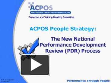 PPT – The New National Performance Development Review PDR Process ...