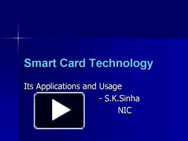 Smart Card Technology presentation | free to view