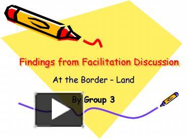PPT – Findings from Facilitation Discussion PowerPoint presentation ...