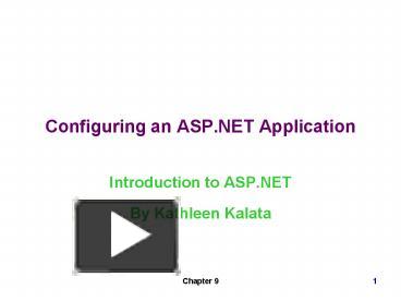 PPT – Configuring an ASP'NET Application PowerPoint presentation | free ...