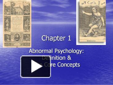 Abnormal Psychology: presentation | free to download