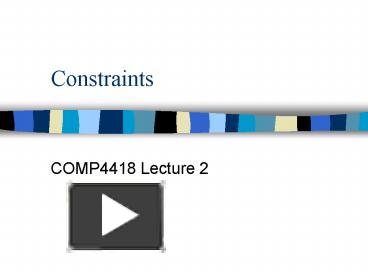 Constraints presentation | free to view