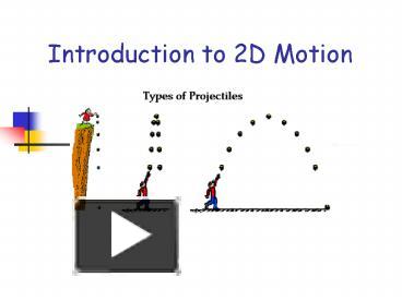 PPT – Introduction to 2D Motion PowerPoint presentation | free to view ...