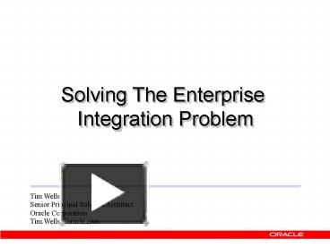 Solving The Enterprise Integration Problem presentation | free to view