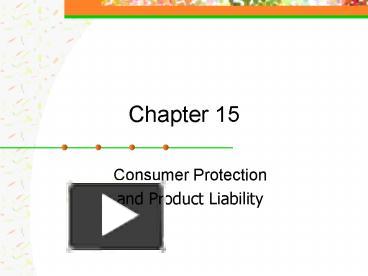 PPT – Consumer Protection PowerPoint presentation | free to view - id ...