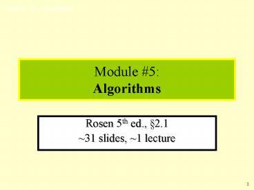 Module presentation | free to view