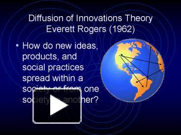 Diffusion of Innovations Theory Everett Rogers 1962 presentation | free ...