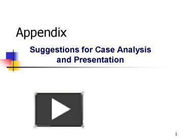 PPT – Appendix PowerPoint presentation | free to view - id: 130e96-MjY5M