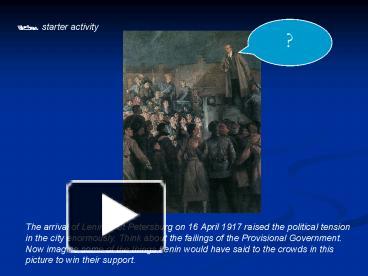 PPT – starter activity PowerPoint presentation | free to view - id ...