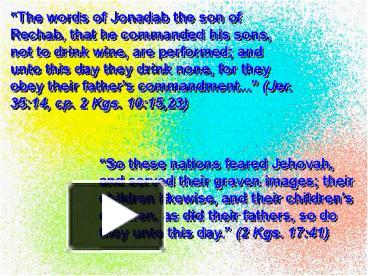 PPT – The words of Jonadab the son of Rechab, that he commanded his ...