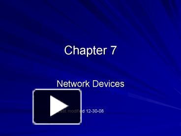 Network Devices presentation | free to download