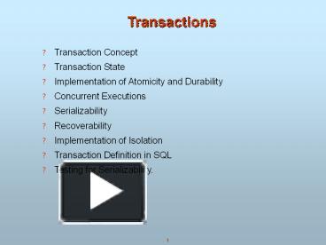 Transactions presentation | free to download