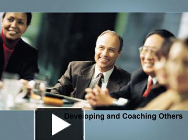 Developing and Coaching Others presentation | free to view