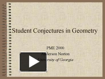 Student Conjectures in Geometry presentation | free to download