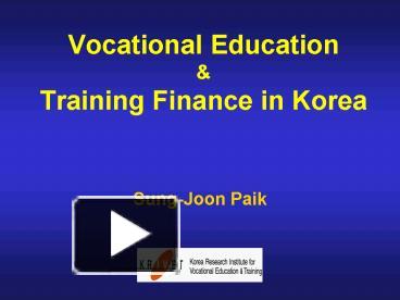 Vocational Education presentation | free to view