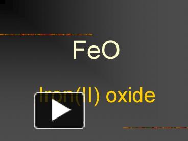 FeO presentation | free to view