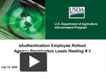 PPT – eAuthentication Employee Rollout PowerPoint presentation | free ...