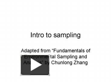PPT – Intro to sampling PowerPoint presentation | free to view - id ...